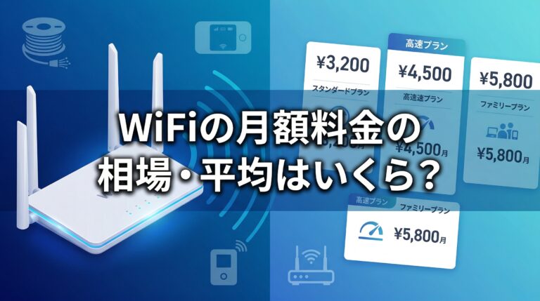 WiFiの月額料金の相場・平均はいくら？回線タイプ別に徹底比較【2026年2月最新】 - wimaxvoice