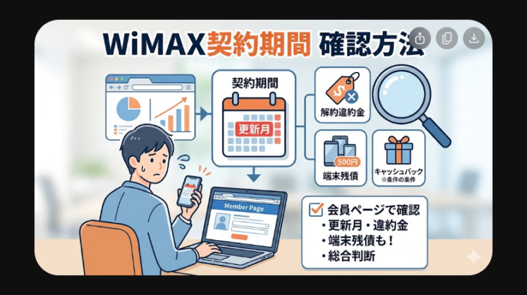 WiMAXの契約期間を確認する方法｜更新月・違約金・乗り換え判断 - wimaxvoice